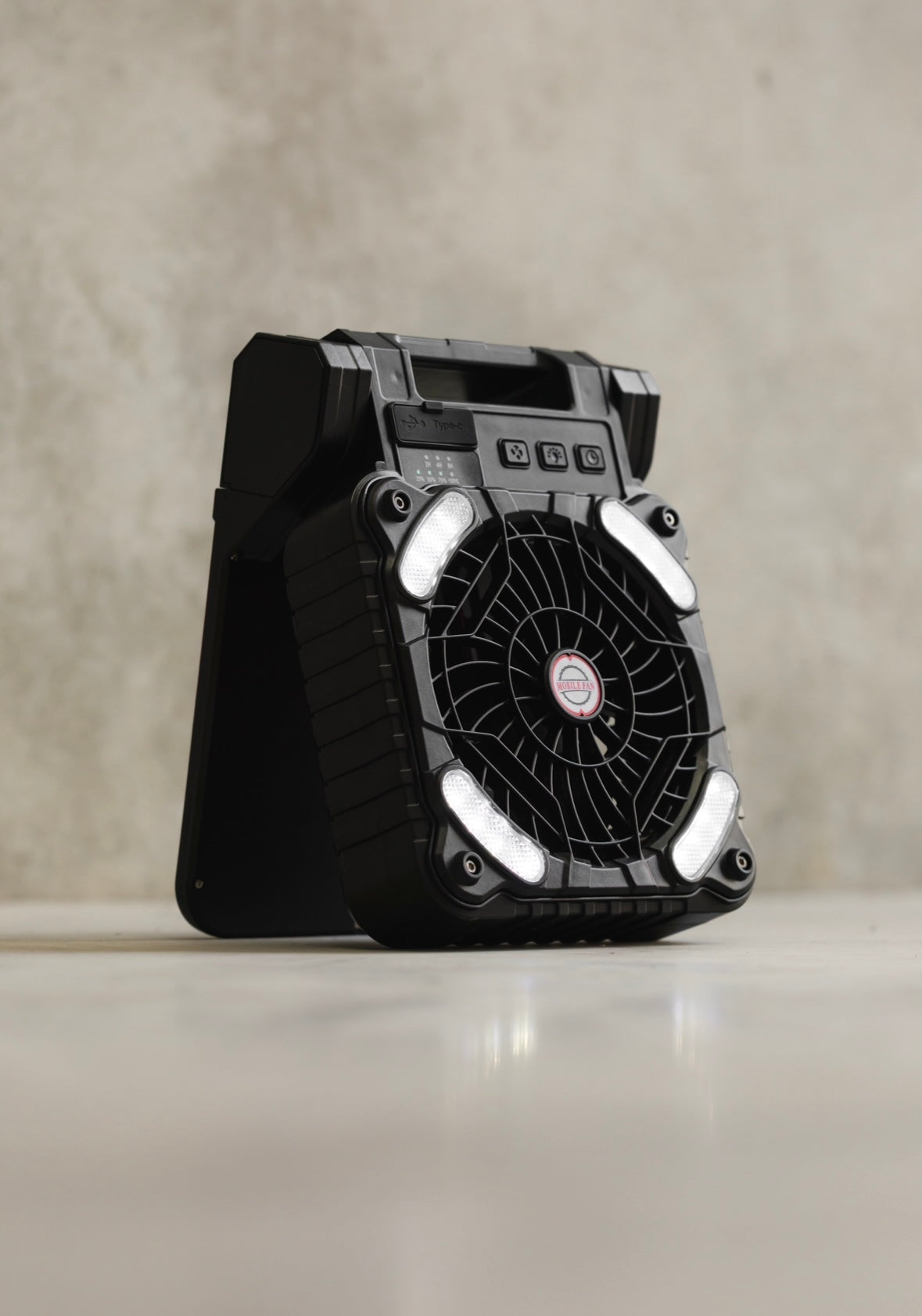 3 in 1 Solar Portable Fan, Light & Power Bank – Fuel Guzzla